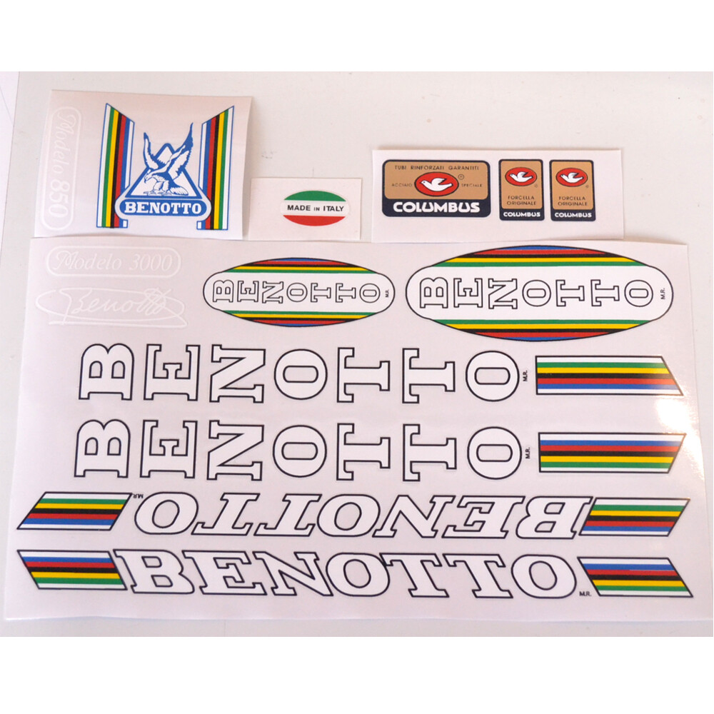 Benotto 80s vintage decal set for Campagnolo ride New! Blue or red or ...