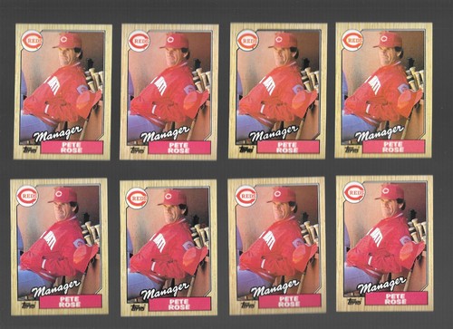 1987 TOPPS MLB BASEBALL PETE ROSE MANAGER #393 LOT OF 10 CARDS ...