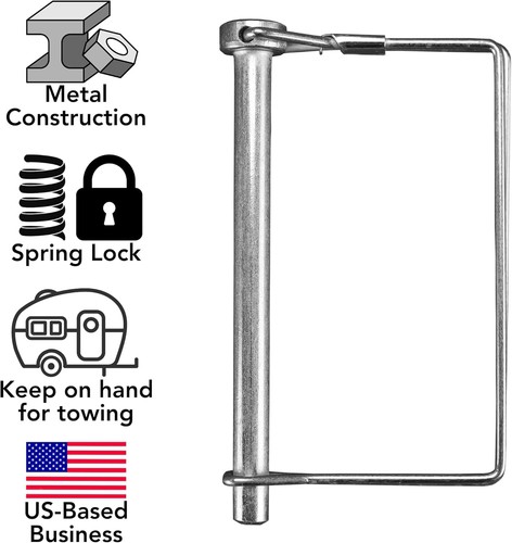 Square PTO Shaft Canopy Locking Hitch Pin, 5/16" x 4" inches, 10-Pack ...