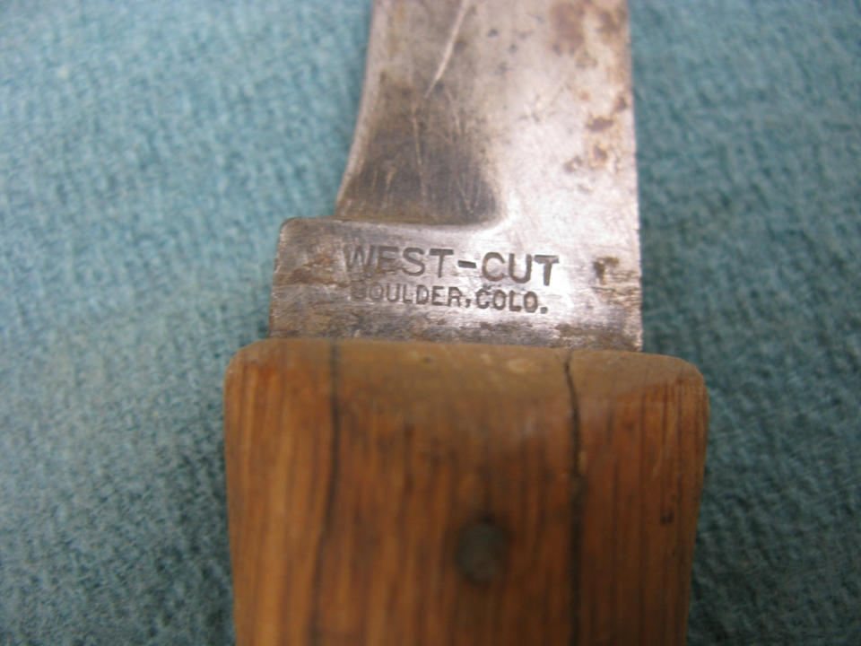 Rare Vintage West-Cut Boulder, Colo Fixed Blade Hunting Knife Wood ...