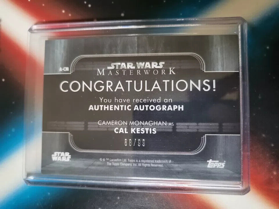 TOPPS STAR WARS MASTERWORK CAMERON MONAGHAN AUTO / AUTOGRAPH CARD | eBay