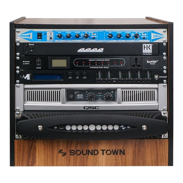 Sound Town DIY 8u Studio Rack With Furniture Grade Walnut Laminate ...
