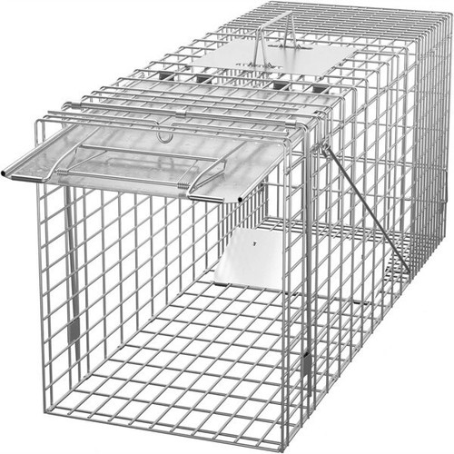 32" Live Animal Cage Trap Heavy Duty Steel Catch Humane Rodent Cage w ...