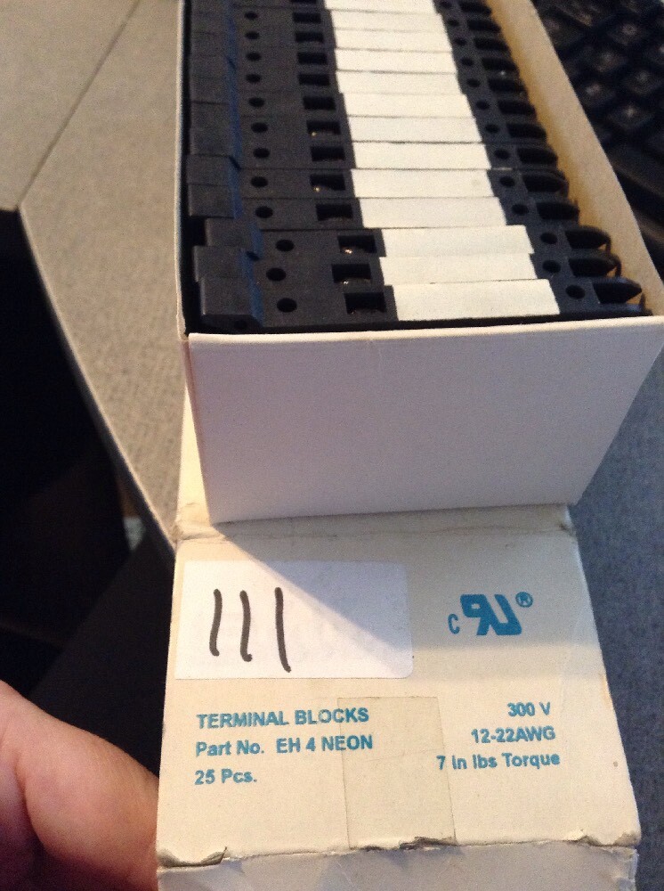 25 NEW EMM Terminal BLOCKS w/ Neon blown fuse indicator EMM EH4 NEON | eBay