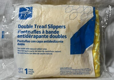 Medline Double Tread Slippers Socks XL Non Skid Latex Free NEW Skid ...