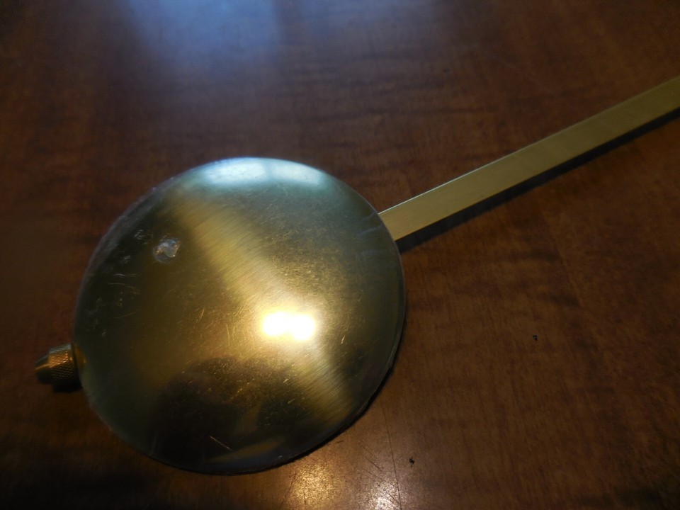 16 1/4 " Adjustable Brass Pendulum Rod, double hook, With 2 3/4" Bob ...