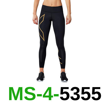 2XU Women's MCS Run Compression Tights, Black Gold, Small Tall | eBay