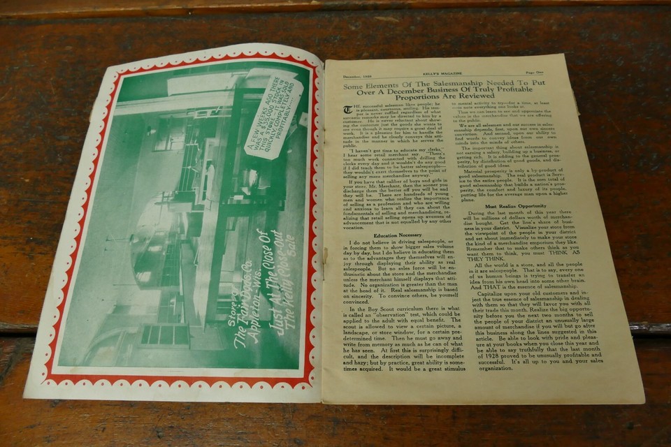 Antique Vintage 1928 KELLY’S MAGAZINE Retail Merchant Magazine ...