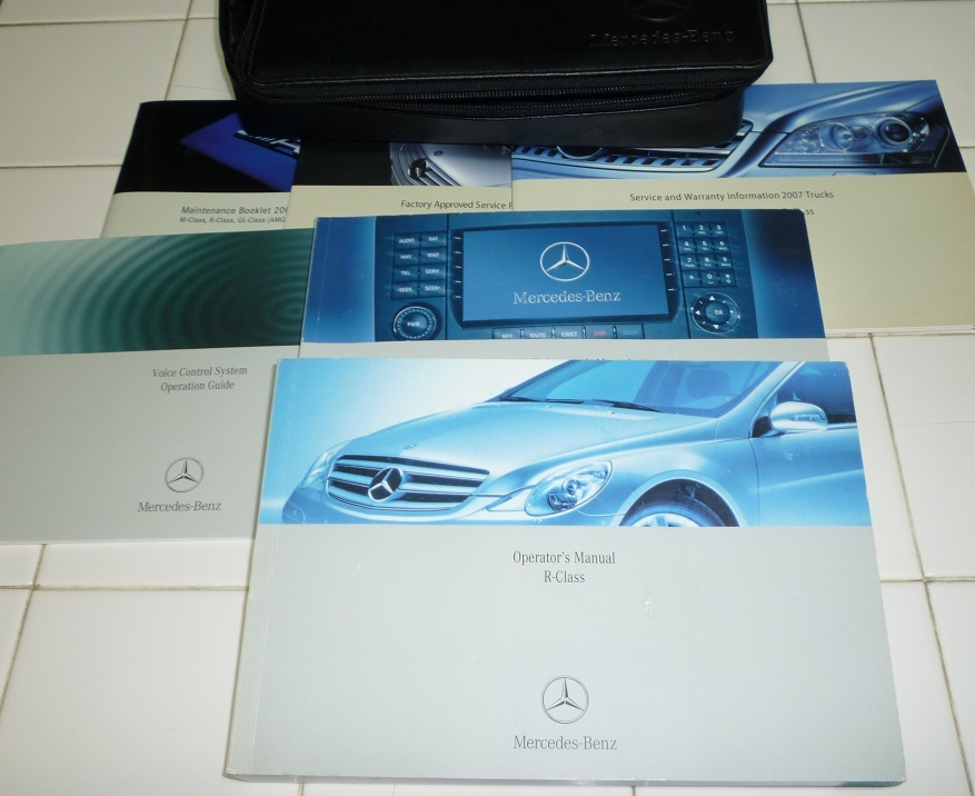 2007 MERCEDES R350 r500 Owners Manual SET 07 R 350 R63 + NAVIGATION ...