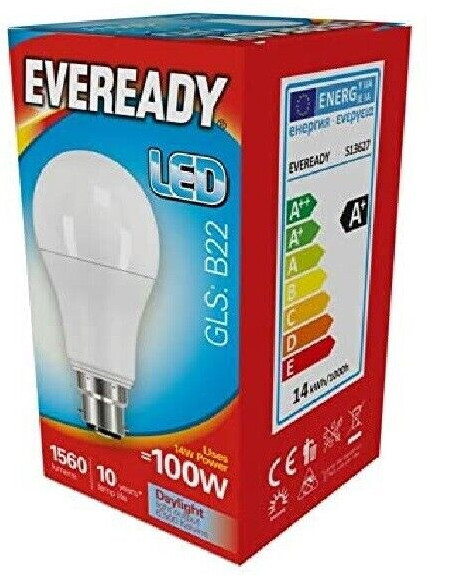 Eveready LED Energy Saving Golf Ball Bulbs Energy Save 40w 60w 100w B22 ...