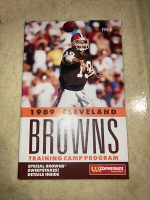 1989 Cleveland Browns NFL Football Training Camp Program Bernie Kosar ...