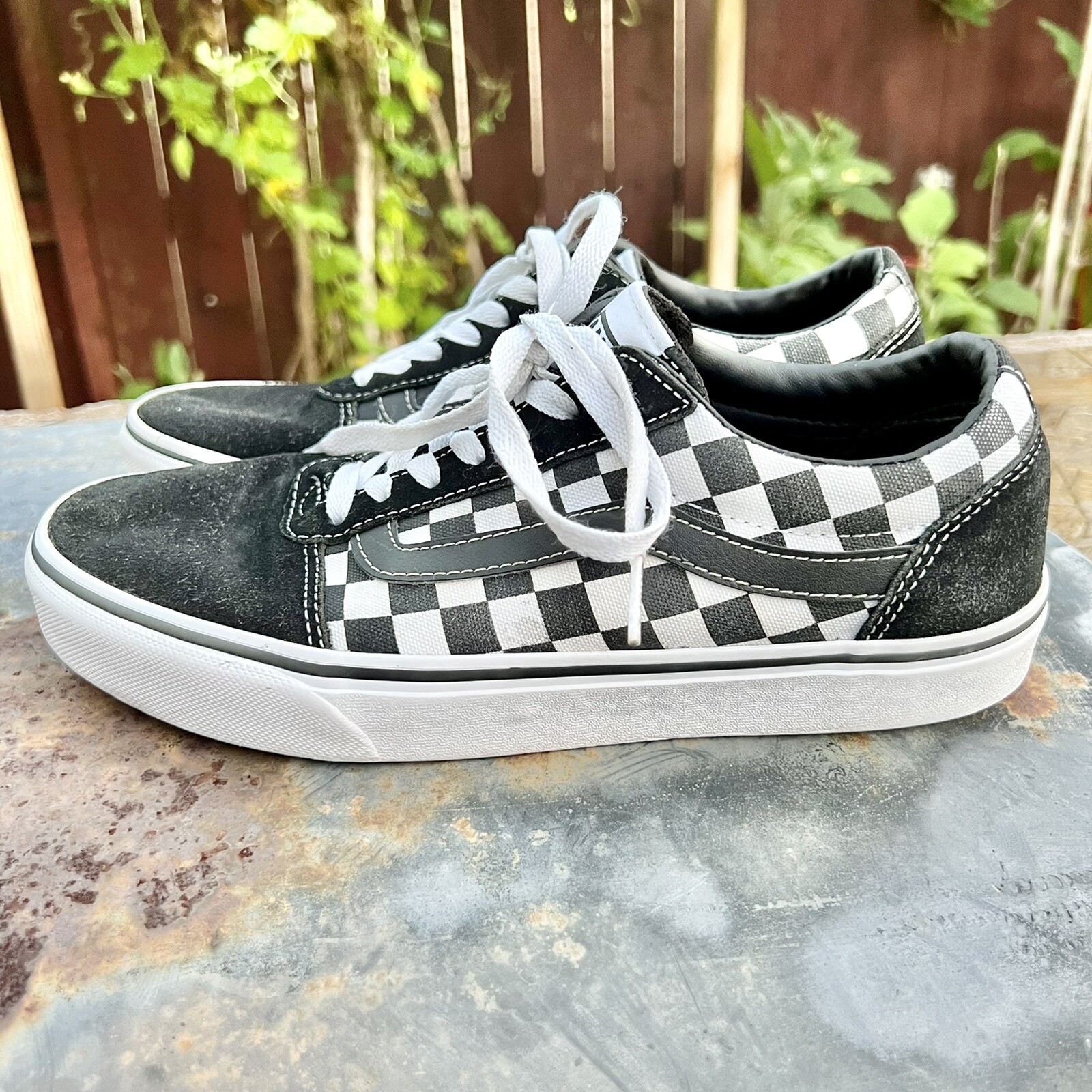 Vans Old Skool Low Checker Board Black White Men Snea… - Gem