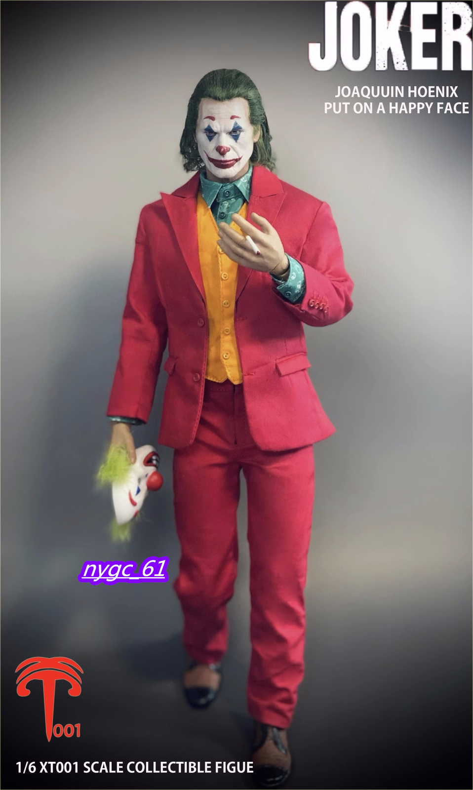 XT001 1/6 Joker Joaquin Phoenix Red Suit Action Figure Soldier Doll 12 ...