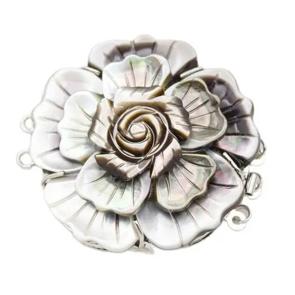 Gray Black Shell Cameo Beauty Shell Clasp Mother of Pearl 45mm | eBay