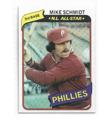 1980 Topps Card #270 Mike Schmidt NL All-Star - Third Baseman Phillies ...
