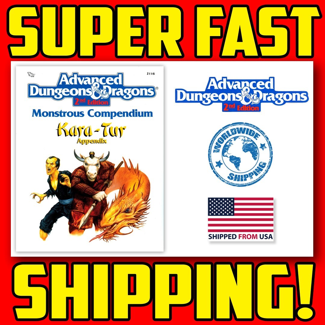 TSR Ad&d 2nd Edition Monstrous Compendium Kara-tur Appebdix 2116 for ...