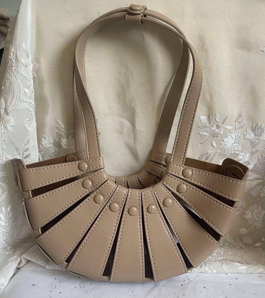 The Shell Mini Etoupe Eyelet Circle Cutout Bag Handbag | eBay