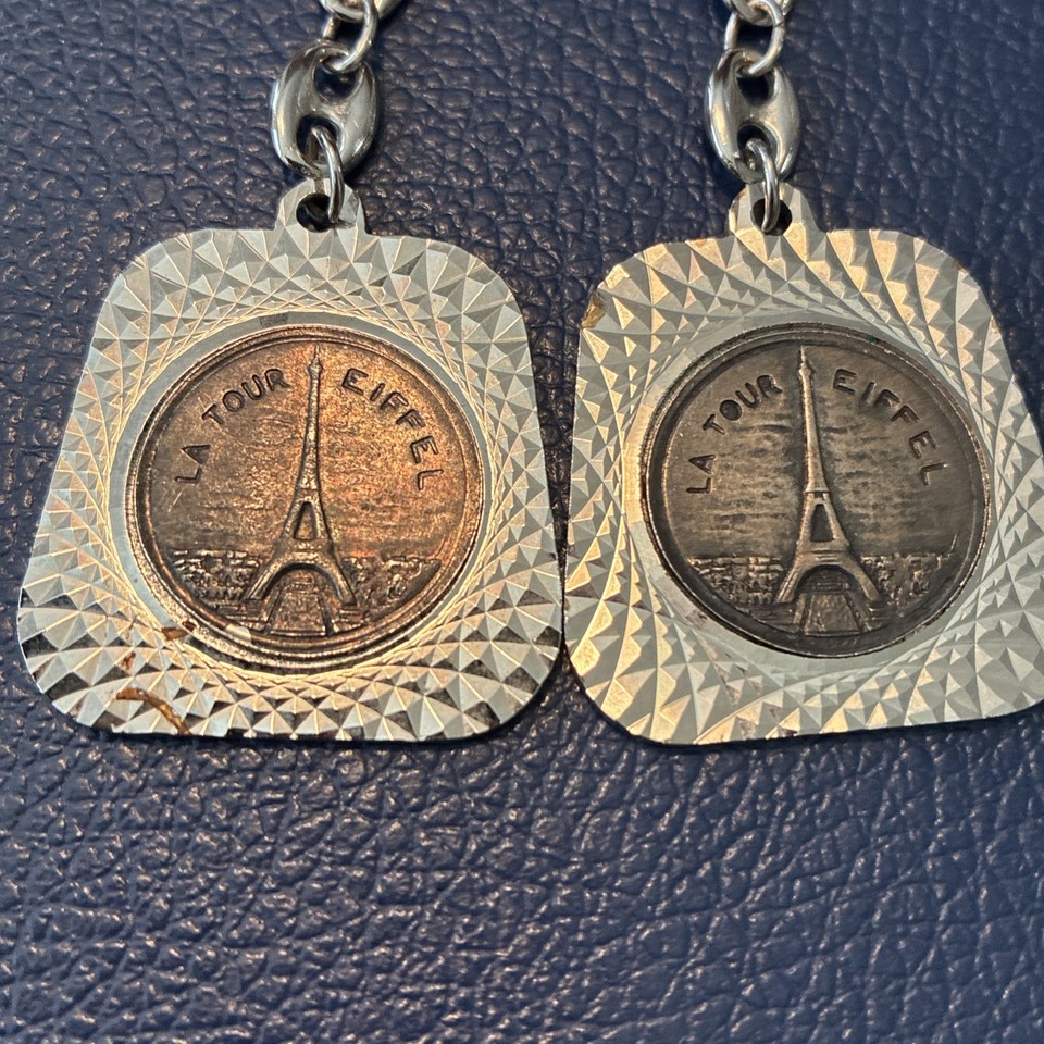 Two )2) Paris France “La Tour Eiffel” Silver Tone Key Rings | eBay