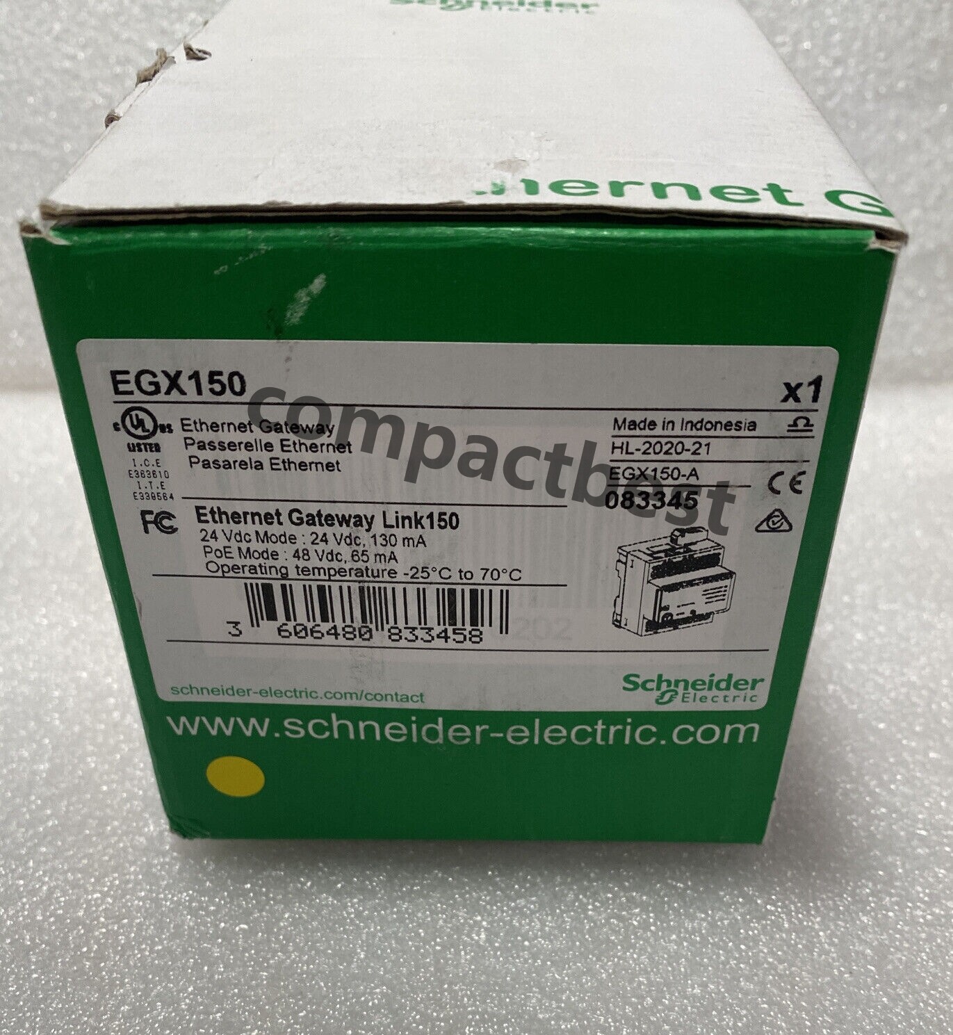 New For SCHNEIDER Electric EGX150 Ethernet Gateway 2 Ethernetport 24VDC ...