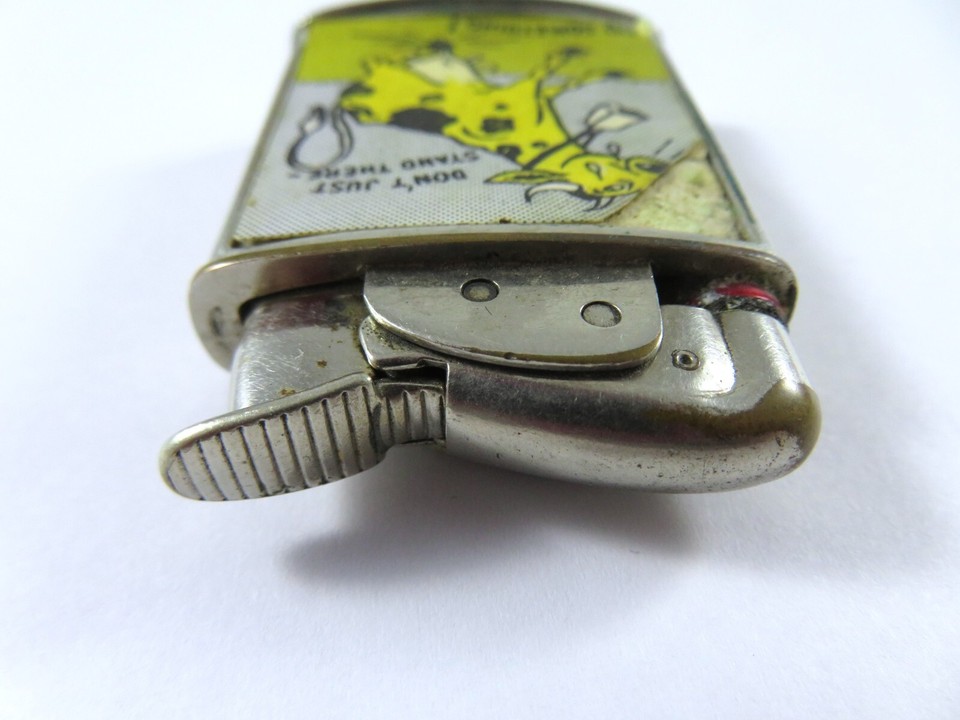 Vintage Evans Pocket Lighter Novelty Cow Cartoon Illustration Udder ...
