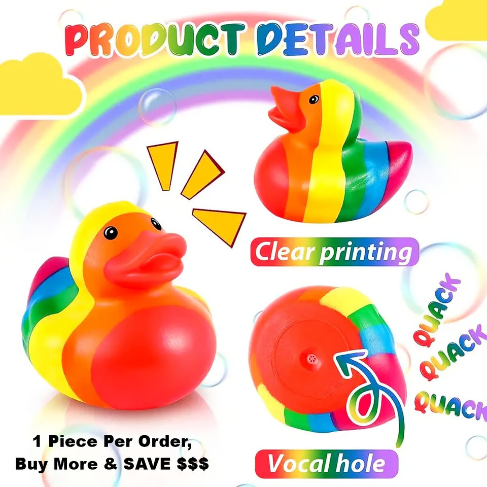 Pride Rainbow Rubber Duckies Ducks Choose - Style Jeep Ducking FAST US ...