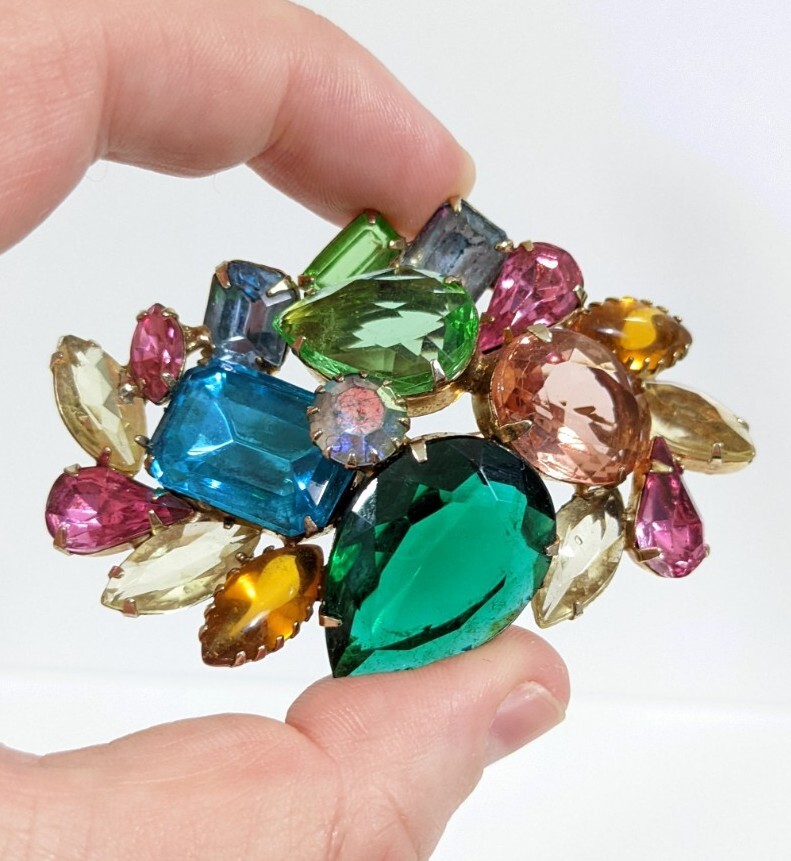 Colorful Open back Mixed Rhinestones Multicolor Julia… - Gem