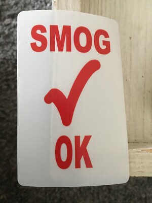 new and improved 500 Car Dealer Smog Check OK Decals Stickers White ...