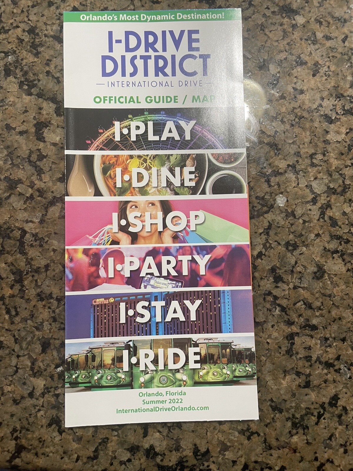 I Drive District Orlando Trolley Florida Guide Map Brochure ...