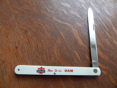 Vintage Advertizing Dubuque Canned Ham Colonial Meat Fruit Pocket Knife ...