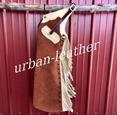 Leather Chinks Handmade Cowboy Suede Leather Chaps, Custom Chinks For ...