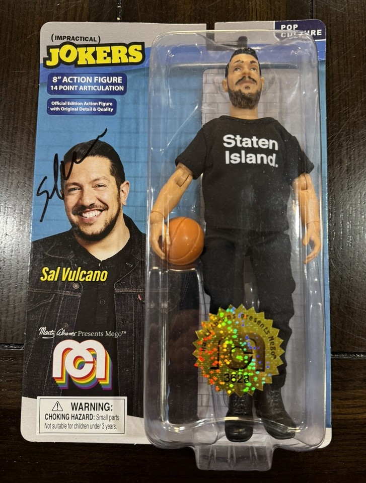 Sal Q Murr Joe Gatto Signed Action Figure Toy Impractical Jokers Mego ...