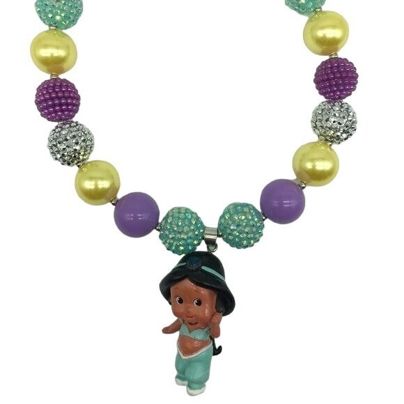 Chunky bead DISNEY Aladdin Jasmine Rhinestone stateme… - Gem