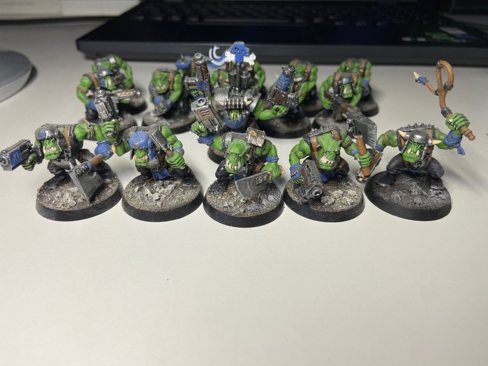 Warhammer 40K Painted Ork Boyz Custom Postures 16 models | eBay