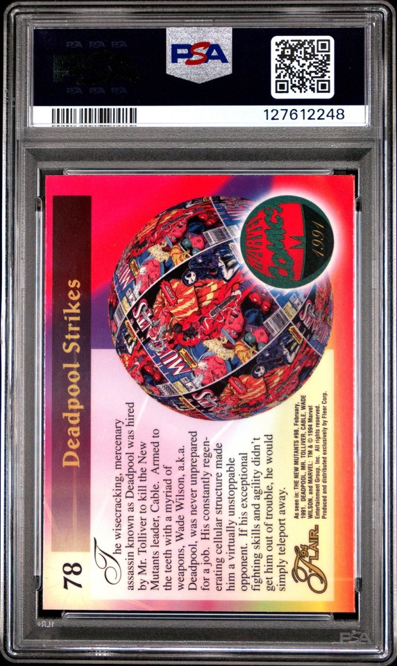 1994 MARVEL UNIVERSE '94 FLAIR #78 DEADPOOL PSA 10 | eBay