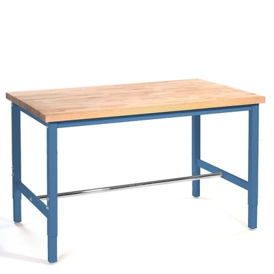Production Workbench Return - Maple Butcher Block Square Edge - Blue 72 ...