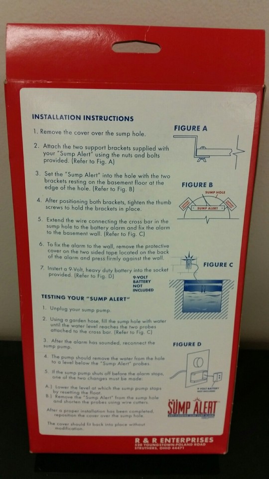 The Sump Alert/ Anti-Flooding Sump Pump Alarm | eBay