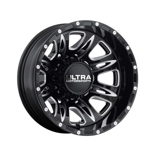 (1) Ultra 049BM Predator Dually 17X6.5 8X6.50 121.70 Hub +129 Offset ...