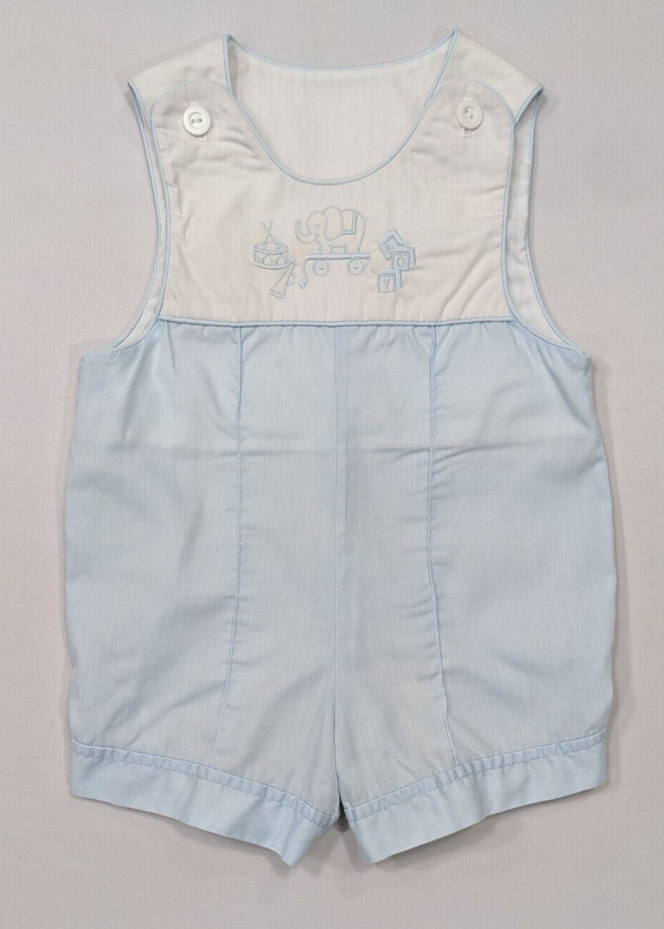 Vintage Toddle Tyke Baby Boy Light Blue Circus Overal… - Gem