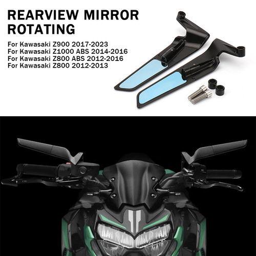 Motorcycle fixed wing Rear View Mirrors For Kawasaki Z900 Z650 2021 ...