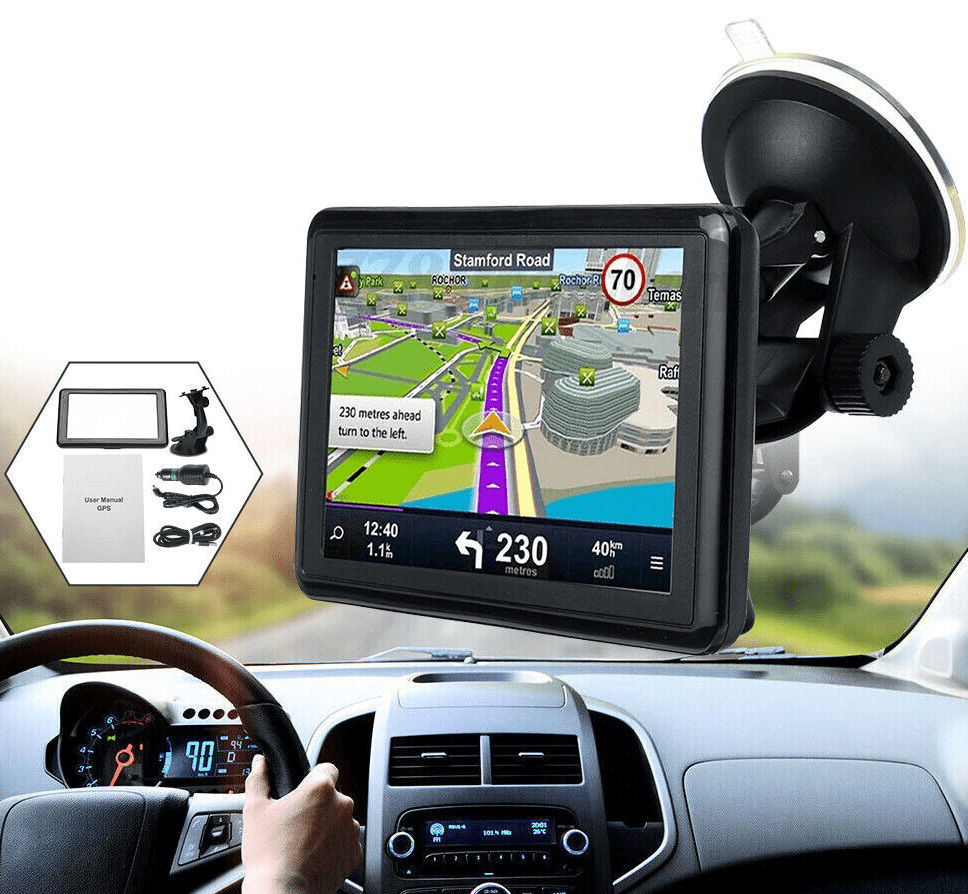 8GB Sat Nav Car Truck GPS Navigation Free Lifetime UK & eu Maps POI FM ...