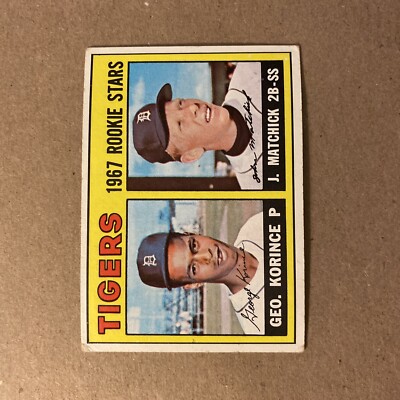 1967 Topps Rookie Stars Detroit Tigers George Korince & John Matchick ...