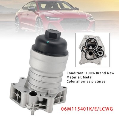 06M115401K/E/LCWG Oil Filter Housing Oil Cooler For VW AUDI S4 S5 A6 A7 ...