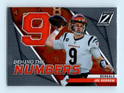 Joe Burrow (Metal Prizm) 2022 Panini Zenith Behind The Numbers #BN-JB ...