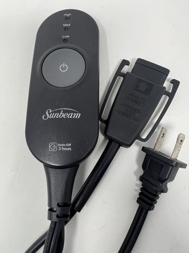 Sunbeam Style AA85 3-Prong Electric Heated Throw Blanket Controller ...