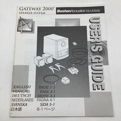 1997 Gateway 2000 Boston Acoustics MicroMedia Speaker System User’s ...