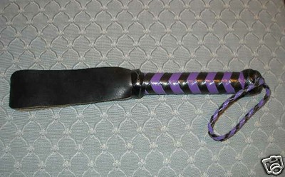 Leather Paddle SLAPPER TAWSE - Purple Braided NEW - HORSE TRAINING TOOL ...