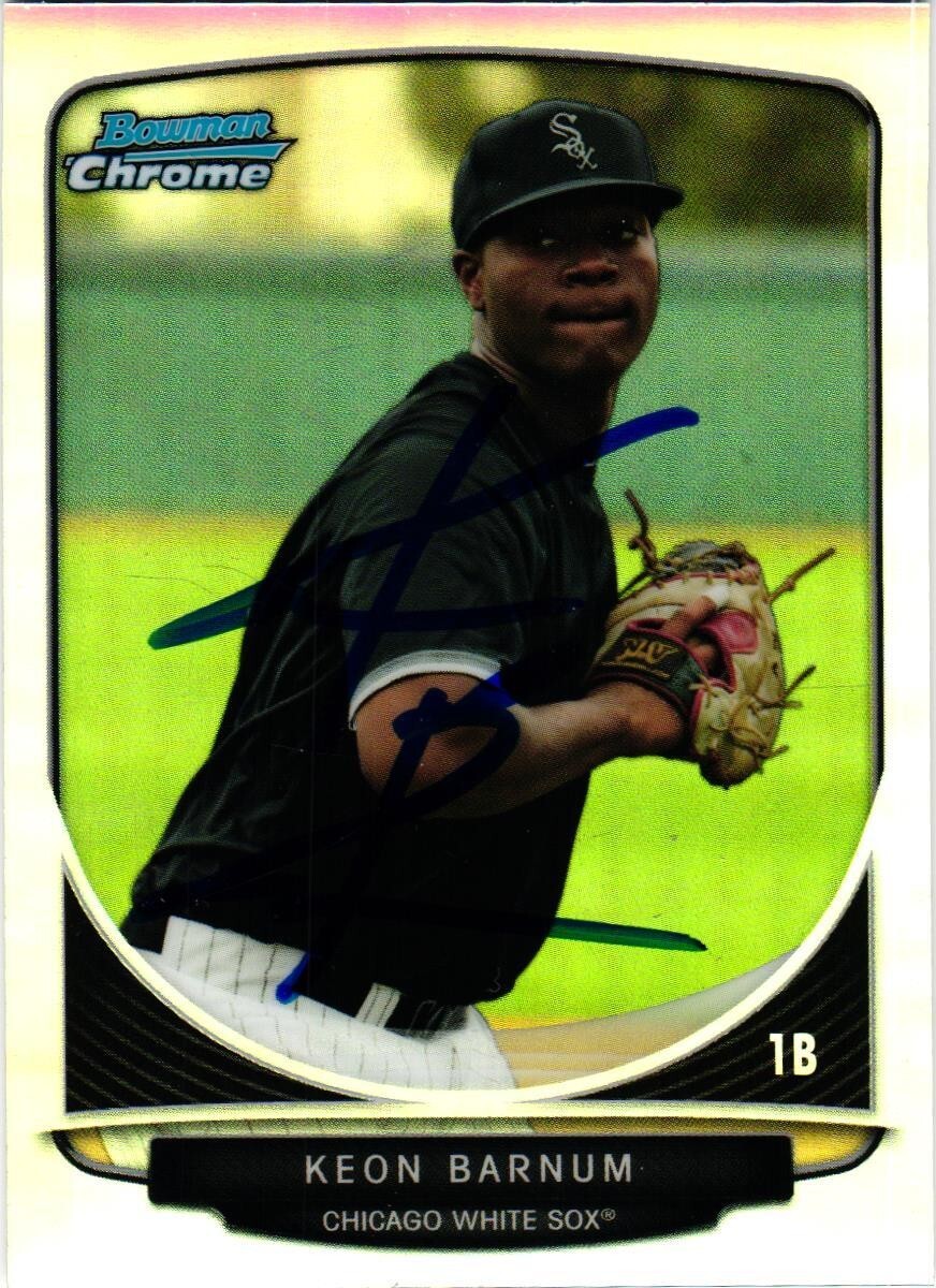 #CC-CWS3 Keon Barnum Signed 2013 Bowman Chrome Cream of the Crop Mini ...