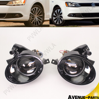For VW Golf Jetta Sportwagen MK6 Pair LED Convex Lens Fog Light Lamp ...