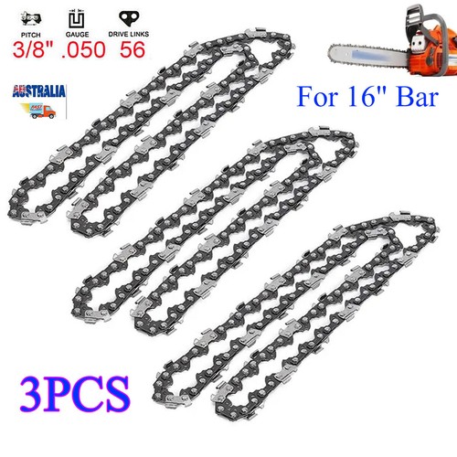 3X 16 Inch Chainsaw Chains 56DL 3/8LP .050 Fit MCCULLOCH M3816 M3616 ...