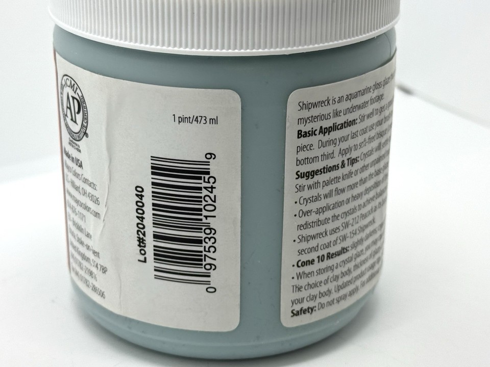 Mayco Stoneware Glazes SW-154 Shipwreck 1 Pint Lead Free Non-Toxic Cone ...